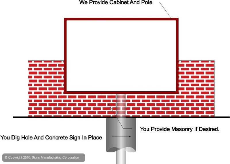 Monument Sign With Pole Light All Right Sign Inc Monument Signs Monument Sign With Pole Light All Right Sign Inc Monument Signs